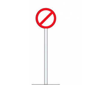 Grey PVC Steel Sign Posts